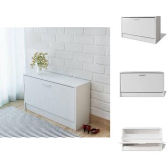 vidaXL Schuhbank Wei&szlig; 80x24x45 cm - Schuhbank - Flurm&ouml;bel - Schuhschrank - Schuhregal - Wei&szlig;e Schuhbank