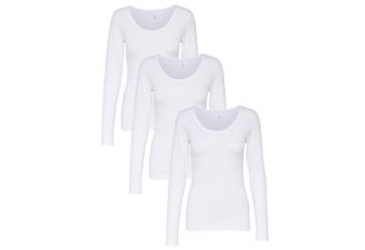 Only Langarmshirt ONLY 3er Pack Damen Longsleeve langarm