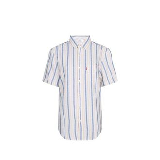 Levi's Chemise &agrave; rayures en coton et lin m&eacute;lang&eacute;s