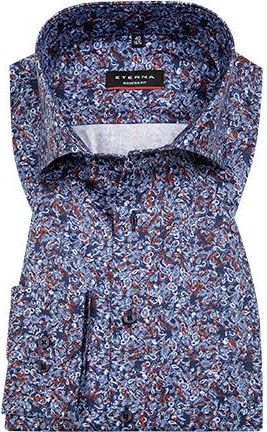 Eterna Herren Hemd blau Baumwolle