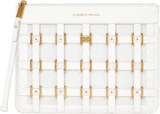 Elisabetta Franchi Femme, Sacs, Beige, Taille: ONE Size Clutch