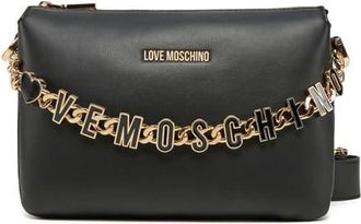 Moschino Sac &agrave; main/bandouli&egrave;re en cuir Love, Jc4072 Noir, 23 X 16 X 7