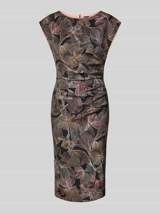 Marc Cain Regular Fit Etuikleid mit floralem Allover-Print