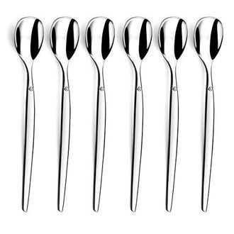 Lou Laguiole Jet 6 cuill&egrave;res glace & long drink, Acier