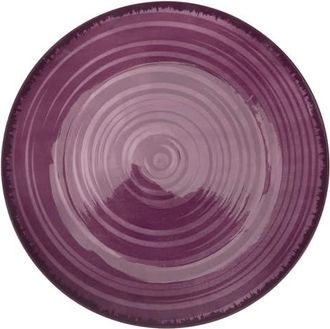 Villa D'Este Home Tivoli Baita Purple Speiseteller aus Porzellan, 6 St&uuml;ck