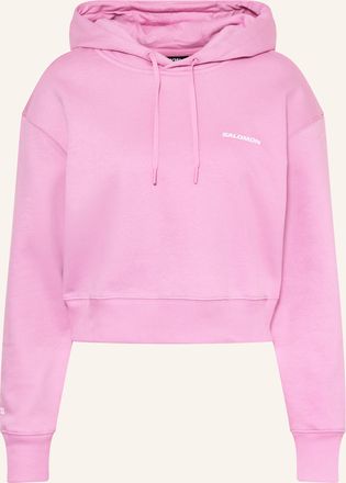Salomon Cropped-Hoodie pink