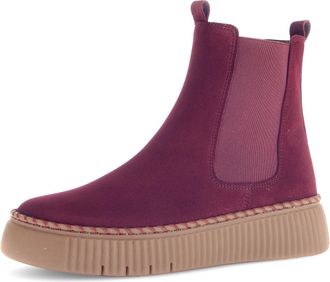 Gabor Damen Chelsea Boots, Frauen Stiefeletten,modisch,orthopaedisch,einlege-Sohlen,Soft-Move,daempfung,gesund,Bordeaux (EL.Uni),37.5 EU / 4.5 UK