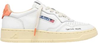 Autry Femme, Chaussures, Blanc, Taille: 36 EU Medalist Low Wom - Taille: 36,Couleur: Lea/Dream Wht/Peachp