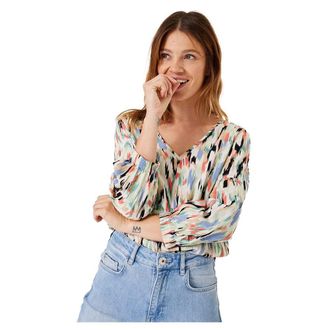 Garcia Garcia Damen Shirt Long Sleeve Bluse, Whitecap, S
