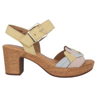 Gabor Gelb Mix Damen Sandale - Hochwertiges Leder - - Shoes - Damen - Mehrfarbig - 38 EU