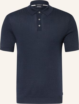 Joop Strick-Poloshirt blau