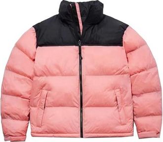 Generic Doudoune dhiver l&eacute;g&egrave;re et matelass&eacute;e pour homme, avec capuche, fermeture &eacute;clair, chaude et imperm&eacute;able, rose, taille XXL