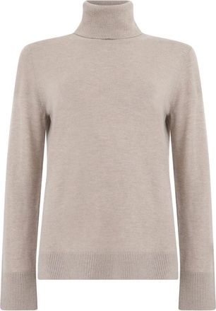 Max Mara Femme, Pulls, Beige, Taille: 38 FR Pull &agrave; col roul&eacute;