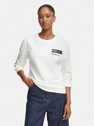 Tommy Jeans Bluse DW0DW23807 Wei&szlig; Relaxed Fit