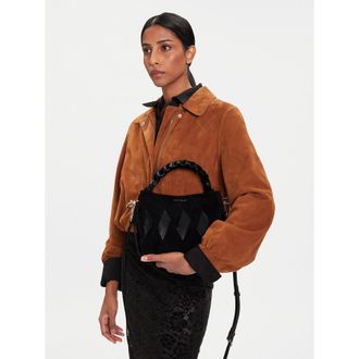 Coccinelle Handtasche Coccinelle T66 Boheme New Geomet Patch E1 T66 58 01 01 Schwarz