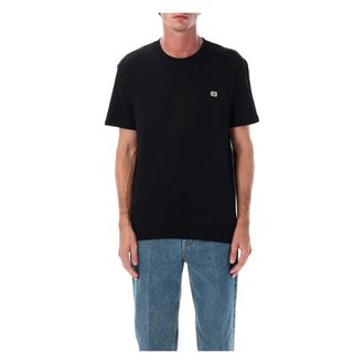 Valentino Garavani Baumwoll-T-Shirt mit VLogo-Patch - - Tops - Herren - Schwarzk - S