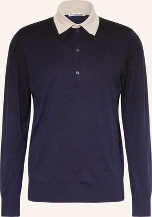 Acne Studios Strick-Poloshirt Aus Seide blau