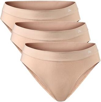 Danish Endurance Culottes en Fibre de Bambou Stretch, Slips Ultra Doux & Confortables, Femme, Lot de 3, Beige Nude, XL/XXL