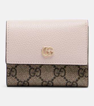 Gucci Portemonnaie GG Marmont Mini mit Leder