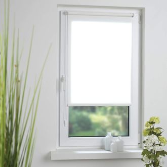 Liedeco Rollo Klemmfix - 60 x 150 cm wei&szlig; (Breite x H&ouml;he) / lichtdurchl&auml;ssig Blickdicht und stufenlos verstellbar/leichte Innen-Montage ohne Bohren mit Klemmt