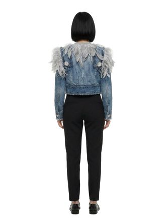 Dolce & Gabbana Womens Blue Cotton Denim Jacket Clothing