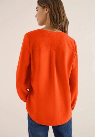 Cecil Langarmbluse Bluse in Unifarbe (1-tlg)