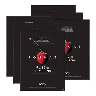 MCS Format Frame (6 Pack), 9 by 12, Black, 9 x 12-Inch