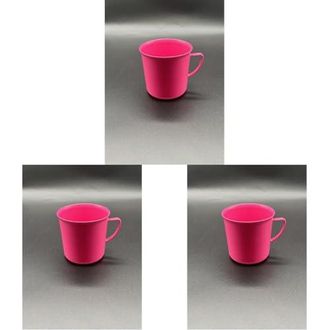 Kimmel Tasse Kindertasse 180ml Kindergeschirr Trinkbecher, aus Kunststoff, Mehrweggeschirr, Farbe fuchsia (Packung mit 3)