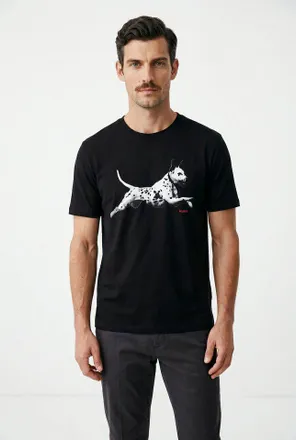 HUGO BOSS T-Shirt Dirunn Reine Baumwolle, Rundhalsausschnitt, Regular Fit