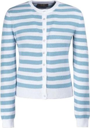 Moorer Femme, Pulls, Bleu, Taille: 40 FR Dalila Sih Cardigan