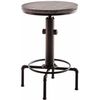 Clp Table de style industriel en fer et bois de bois Table ronde r&eacute;glable diff&eacute;rentes couleurs Couleur : Bronze