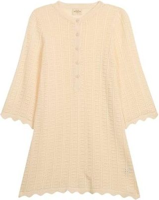 Petite Mendigote Robe courte en maille ajour&eacute;e de coton