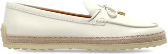 Tod's Femme, Chaussures, Beige, Taille: 39 1/2 EU Mocassins en cuir