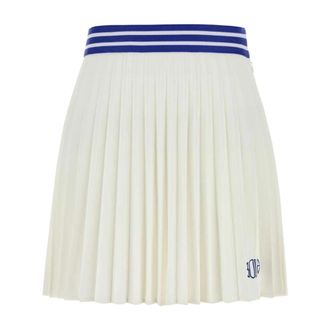 Bode Wei&szlig;e Piquet Court Mini-Rock - - Skirts - Damen - Beige - S