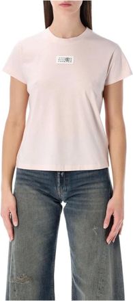 Maison Margiela Femme, Tops, Rose, Taille: 38 FR Numeric Signature T-shirt