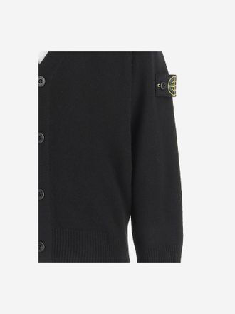 Stone Island Wool-Blend Cardigan - Black