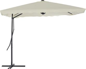 vidaXL vidaXL Parasol dext&eacute;rieur avec poteau en acier 250 x 250 cm Sable