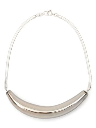 Isabel Marant collier Oyan &agrave; breloque logo - Argent