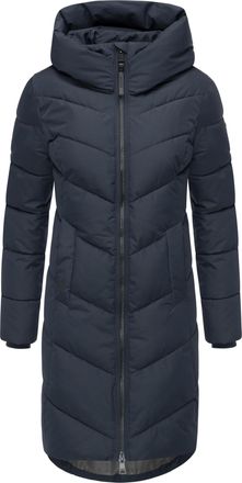 Ragwear Damen Langer Wintermantel warmer Steppmantel mit Kapuze Natalin YOUMODO Navy Gr. XXL