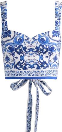 Alice & Olivia Femme, Tops, Bleu, Taille: 36 FR Miriam Cropped Top