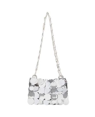 Paco Rabanne Hobo Bags - Sparkle Nano Shoulder Bag - Gr. unisize - in Silber - f&uuml;r Damen