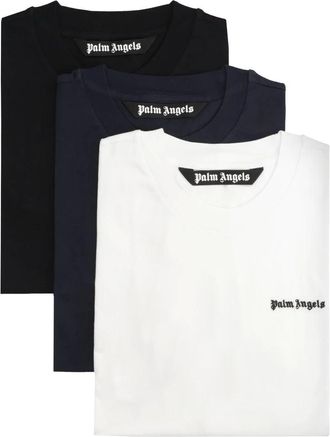 Palm Angels Homme, Tops, Multicolore, Taille: 2XL Ensemble de T-shirts en coton