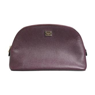 Dolce & Gabbana Trousses de Toilette en Cuir Saffiano - Femme - Sacs - Violet - Taille: ONE Size