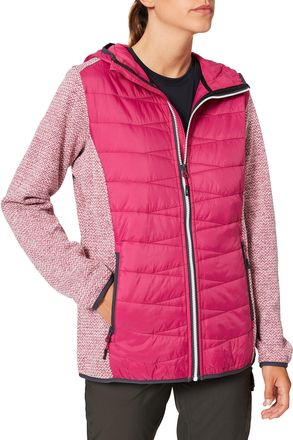 F.lli Campagnolo Damen Nylon Jacket with Hood Full Zipped Jacke, Sangria, 40