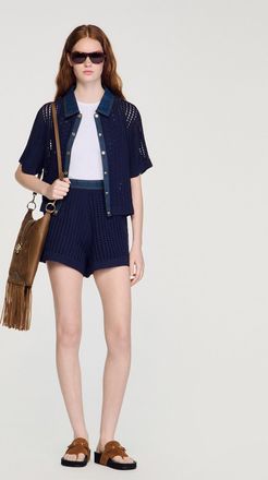 Sandro H&auml;kel-Shorts mit hohem Bund