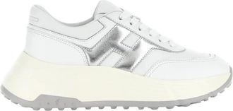 Hogan Low-Top Sneaker - Lace-Up Sneakers With Metallic Accents - Gr. 37,5 (EU) - in Wei&szlig; - f&uuml;r Damen