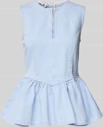 Baum Und Pferdgarten Slim Fit Top in Denim-Optik