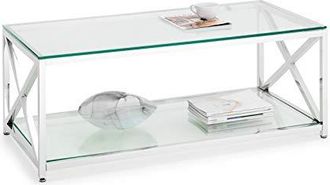 Julian Bowen Miami Couchtisch, Chrom und Glas