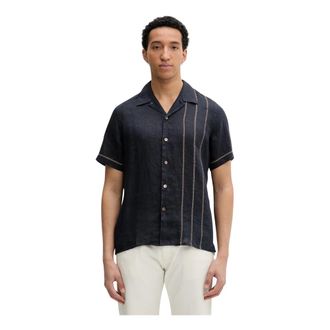 Paul Smith Leinen Hemd Gestreift - - Shirts - Herren - Blau - M