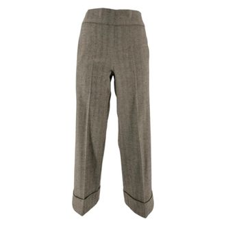 D.exterior Graue Cropped Hose f&uuml;r Frauen - - Trousers - Damen - Grau - M